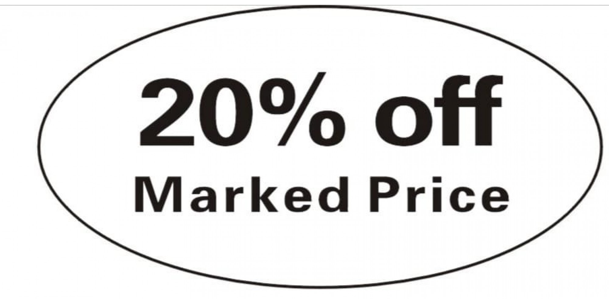 Pricing Label "20% off Marked Price"