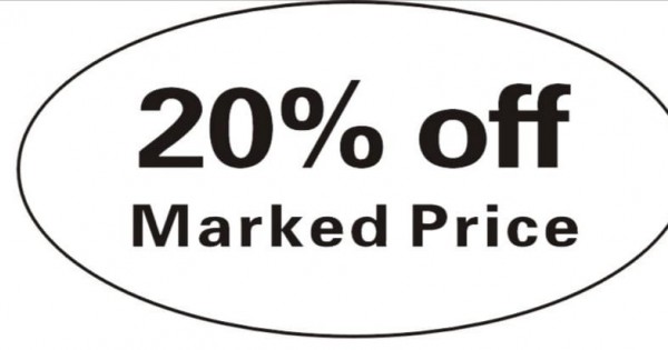 Pricing Label "20% off Marked Price"