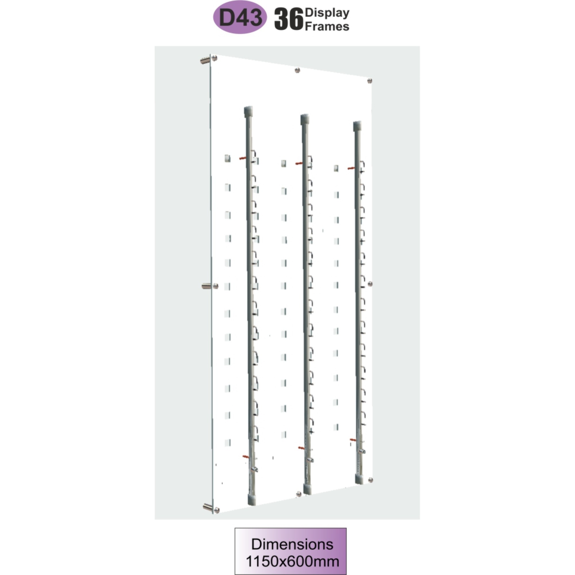 D43 Acrylic Wall Displays | WALL DISPLAY UNITS by Clear Vision Eyewear ...