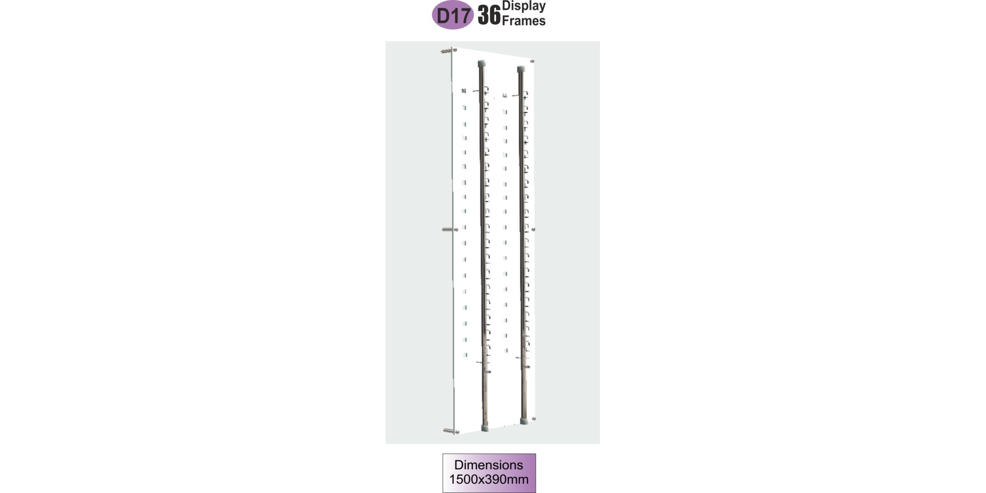 D17 Lockable Wall Display | LOCKABLE DISPLAYS by Clear Vision Eyewear ...